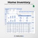 Home Inventory Tracker: Excel Spreadsheet Template (digital Download ...