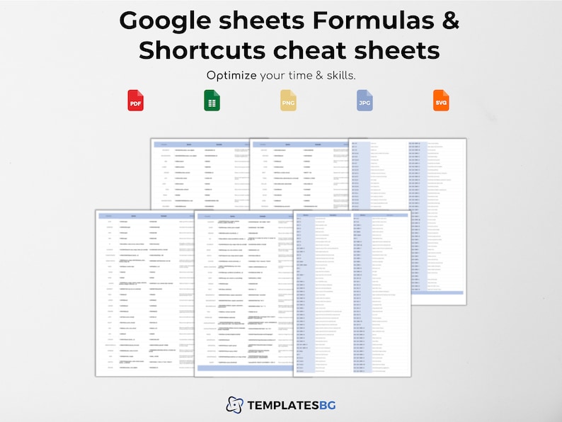 Google Sheets Cheat Sheet: Reference Sheet Google Spreadsheet With ...