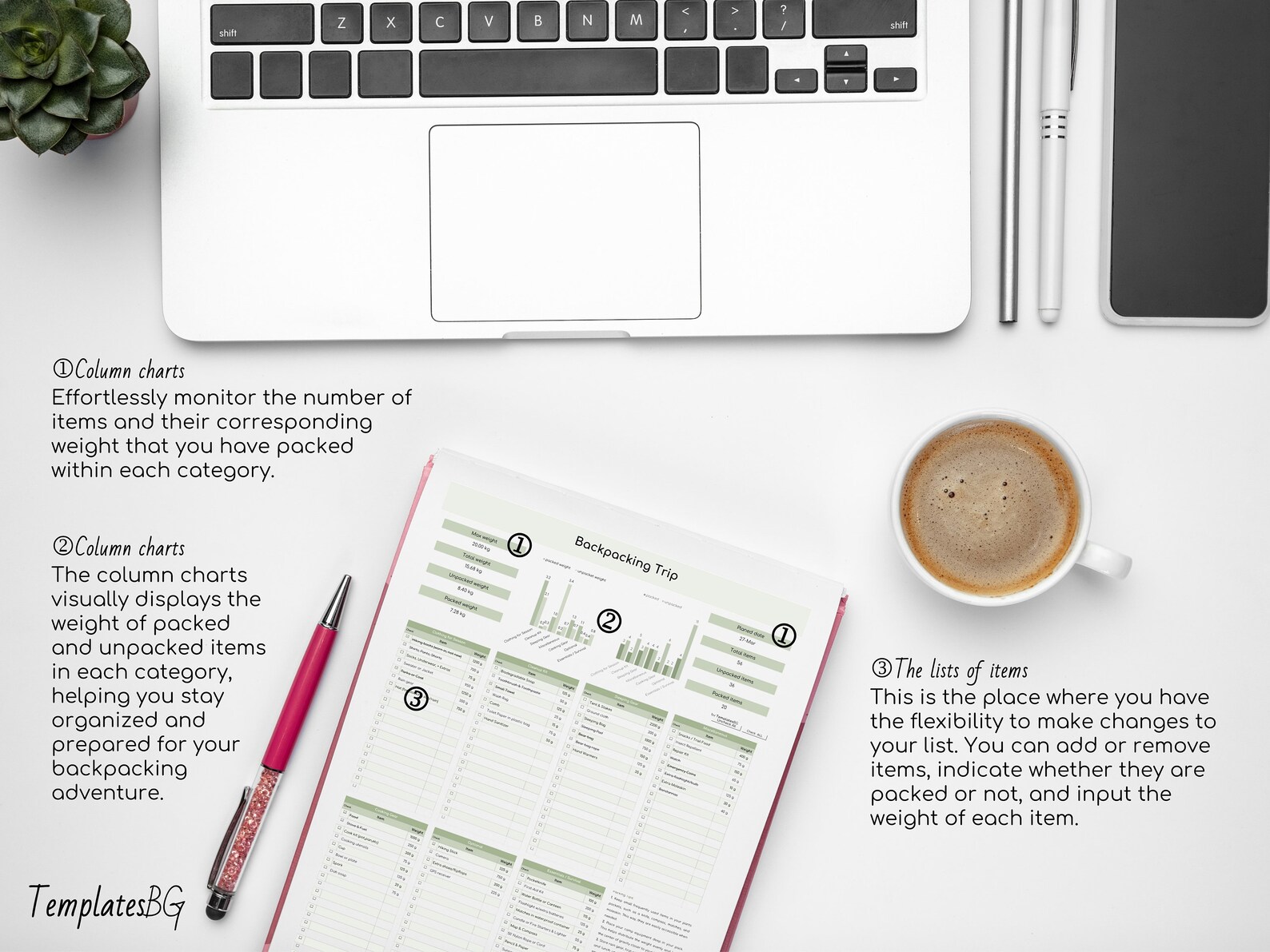 Backpacking Checklist and Packing Tracker: Digital Excel Spreadsheet ...