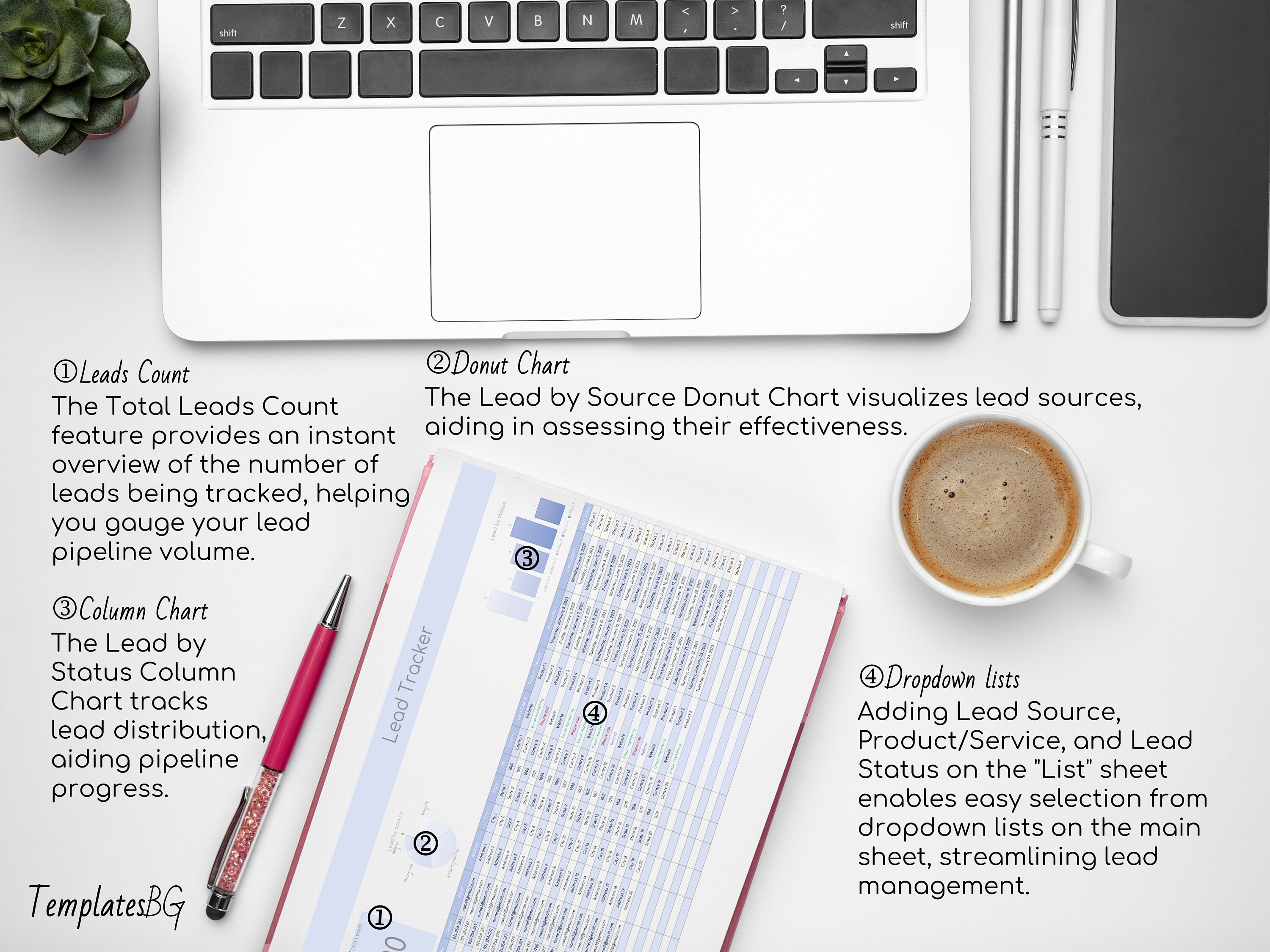 Lead Tracker Excel Spreadsheet Template: Lead Managemant Tracking Spreadsheet Sales Lead ...