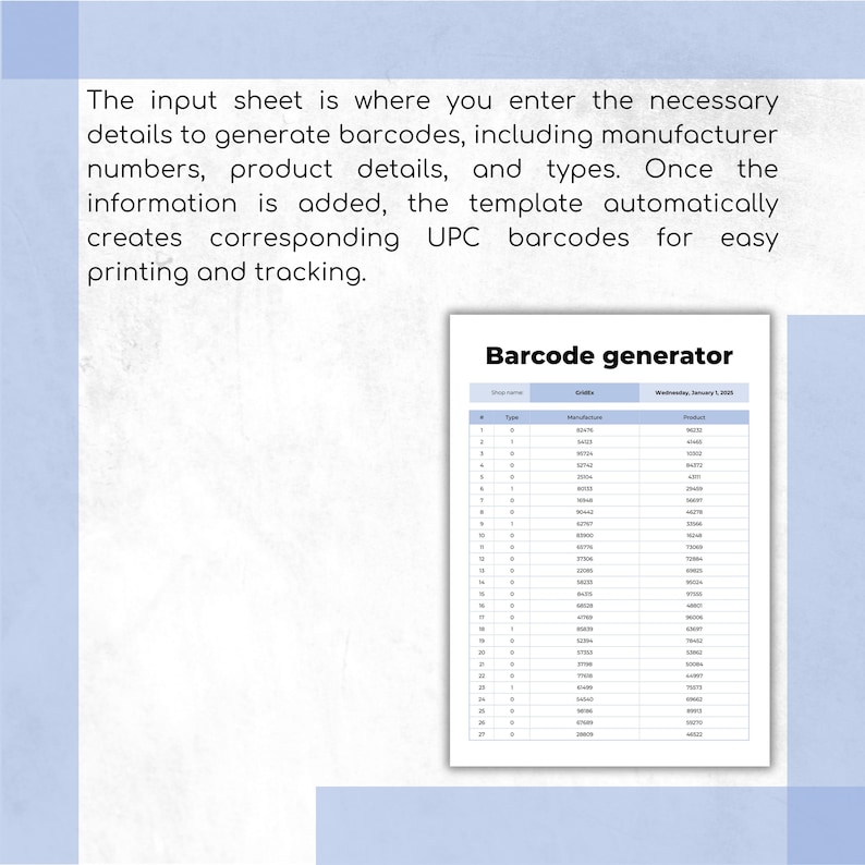 Excel Barcode Generator: UPC Codes & Inventory Management (digital ...