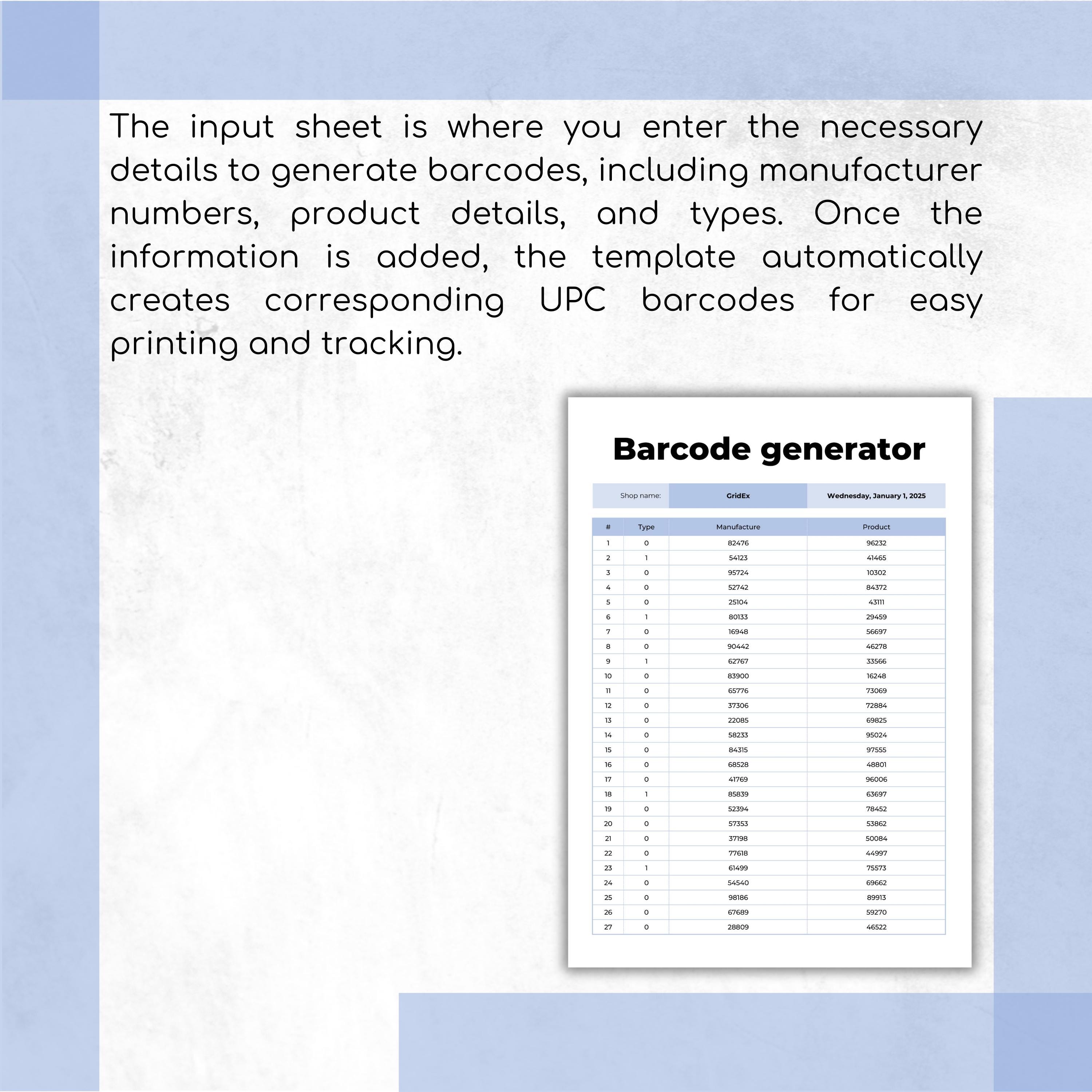 Excel Barcode Generator: UPC Codes & Inventory Management (digital ...