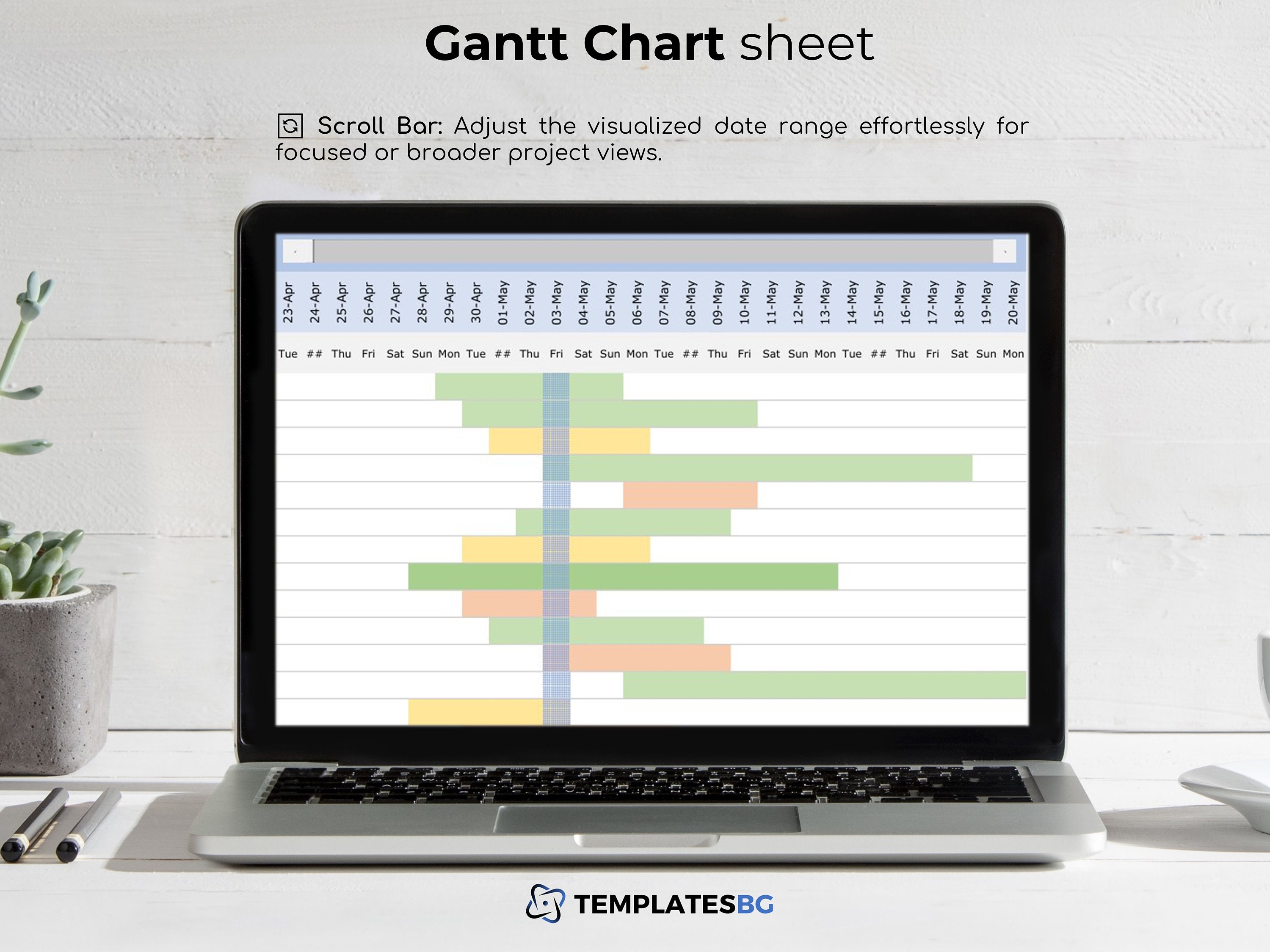 Gantt Chart Project Tracker Excel Spreadsheet Template: Project ...
