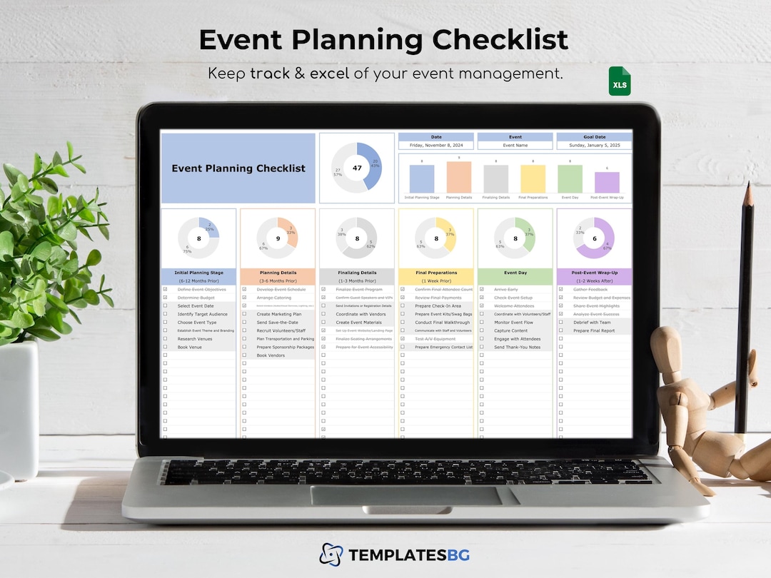 Event Management Checklist Template: Excel Spreadsheet Template as Task ...