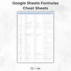 Google Sheets Cheat Sheet: Reference Sheet Google Spreadsheet With Keyboard Shortcuts & Formulas ...