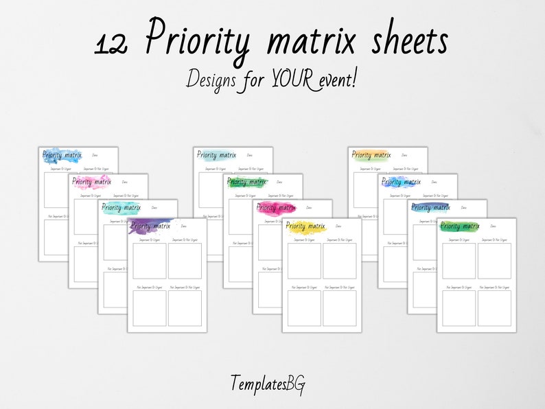 Printable Priority Matrixsheettemplate, Form, To-do List Created in PDF ...