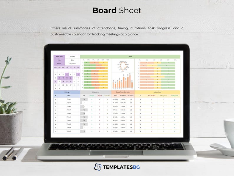 Meeting Minutes Template: Excel Spreadsheet Template as Meeting Summary ...