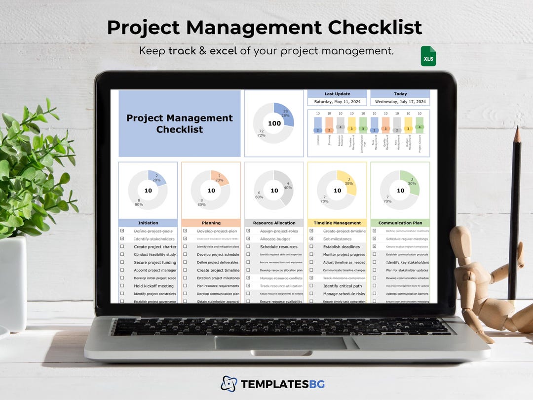 Project Management Checklist Template Excel Spredsheet Template ...