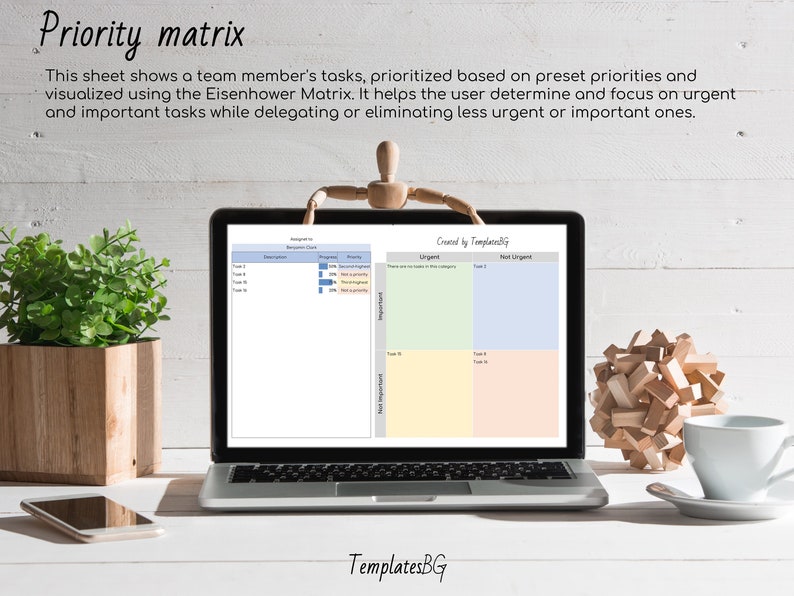 Project Management Spreadsheet With Planner, Timeline, Gantt Chart ...