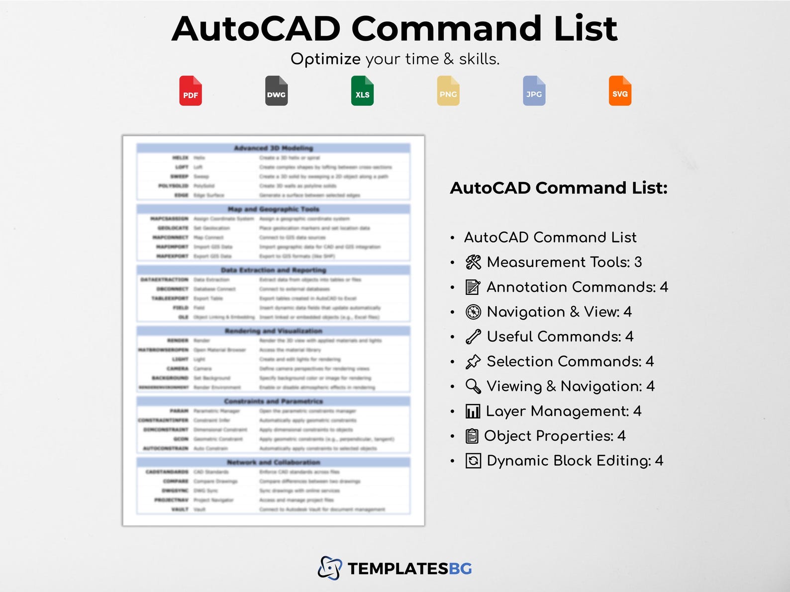 Autocad Cheat Sheet Printable Template | Autocad Template | Architect Template | Autocad Drawing ...