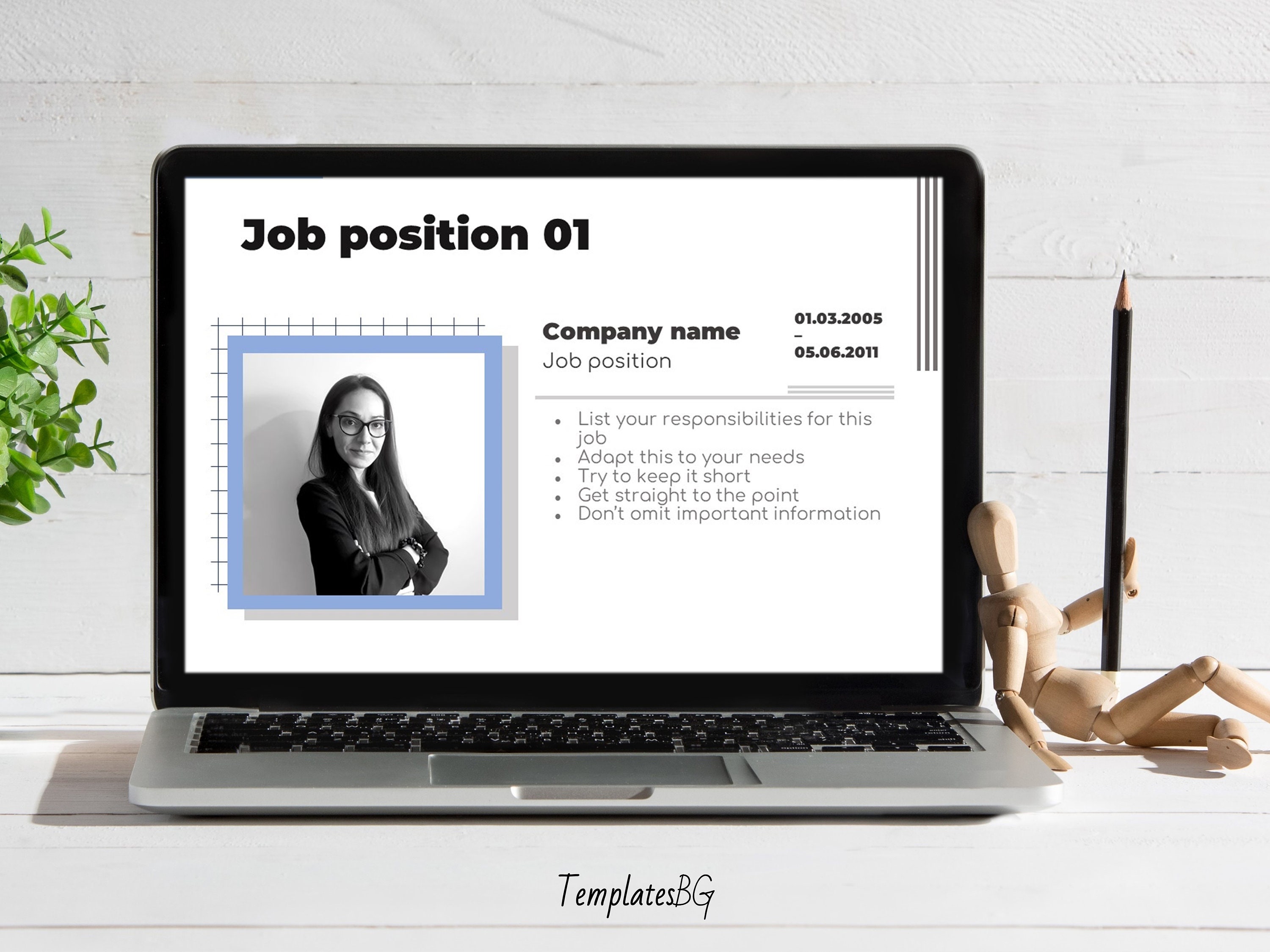 Modern Resume Powerpoint Template CV Template Professional - Etsy