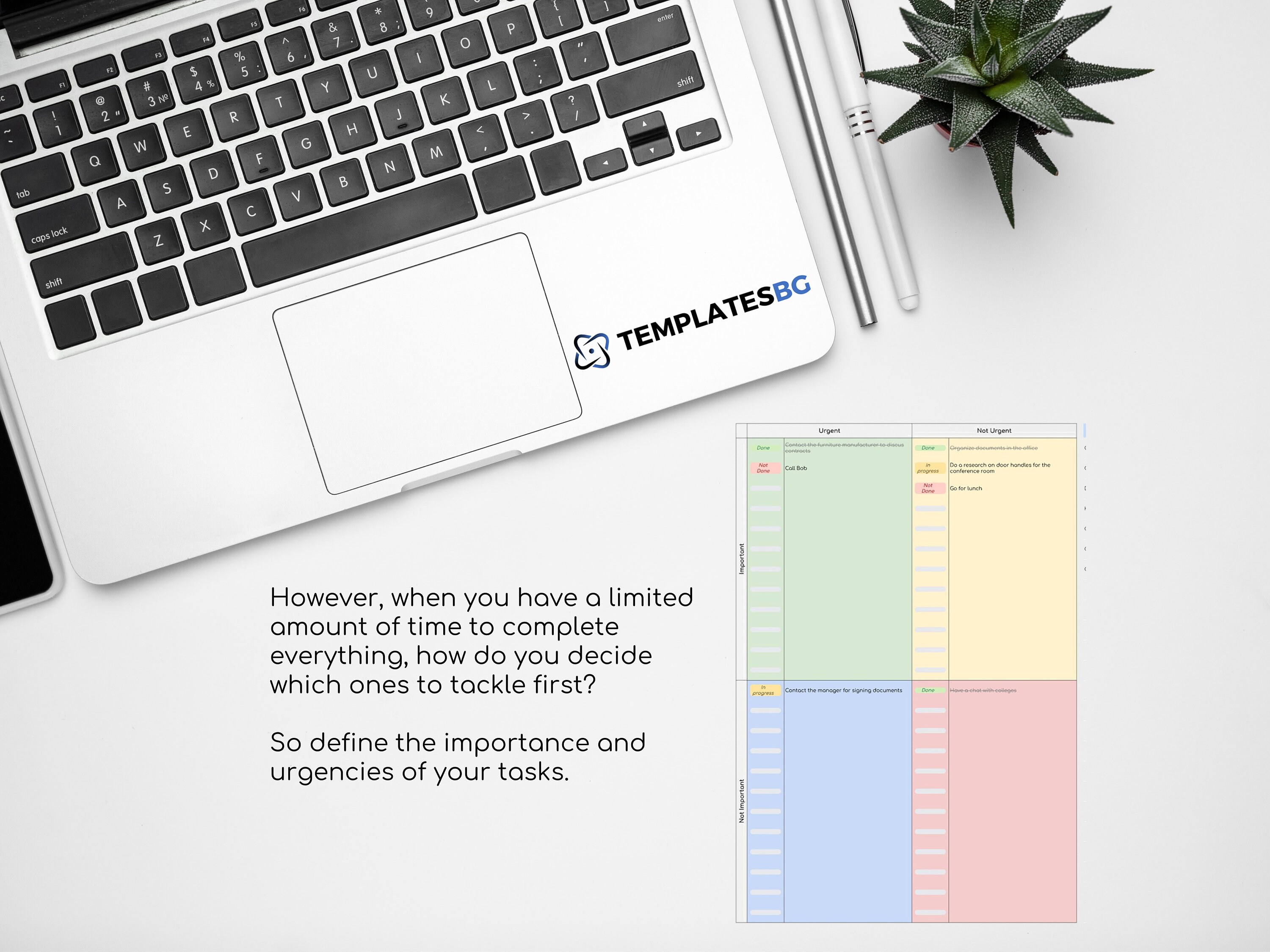 Priority Matrix Google Sheets: Priority Spreadsheet, Priorities Planner ...