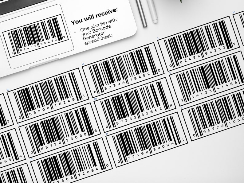 Excel Barcode Generator: Excel Spreadsheet for UPC Codes & Inventory ...