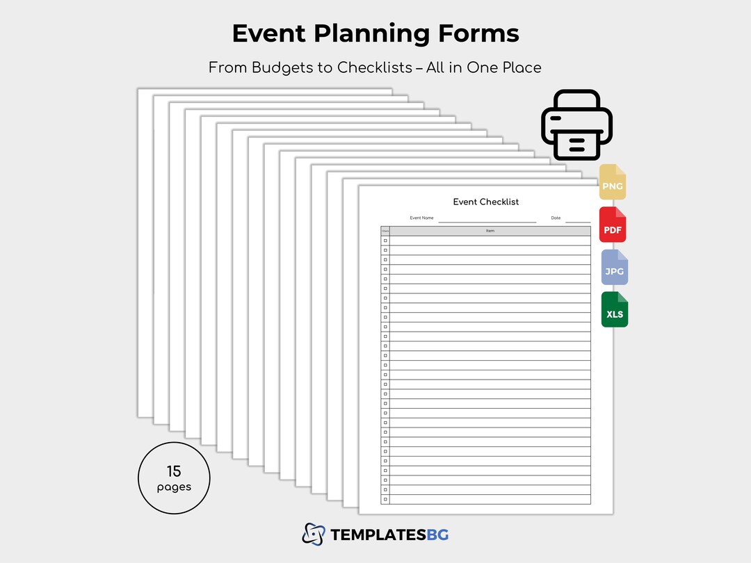 Event Management Template Printable Planner Business Bundle: Event ...