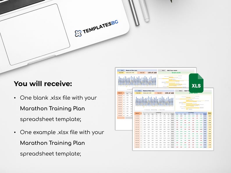 Marathon Training Plan Spreadsheet: Running Tracker (excel Template) - Etsy