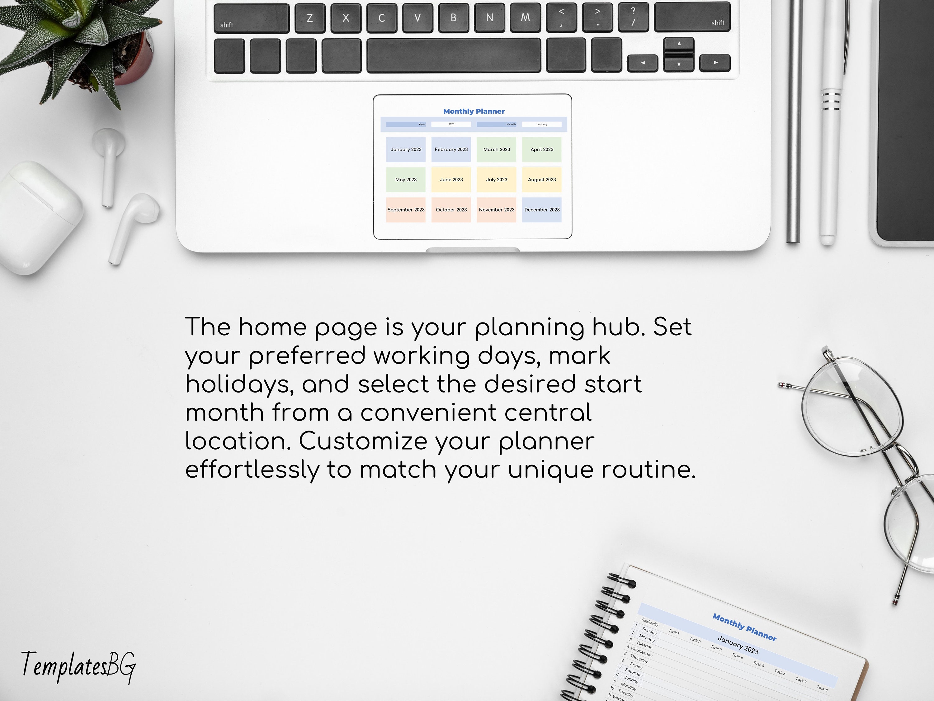 Monthly Planner Spreadsheet: Interactive Digital Organizer for - Etsy