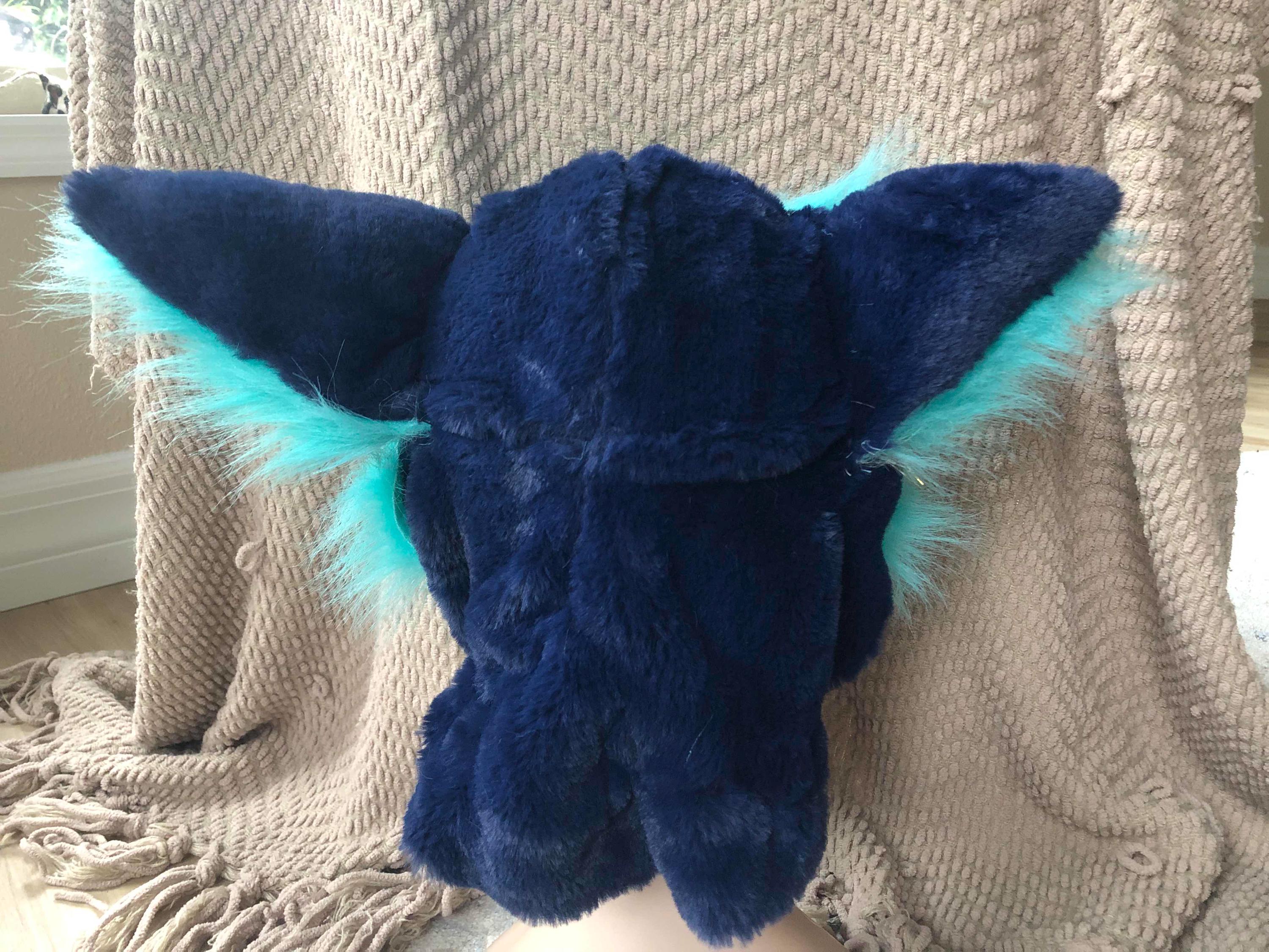 Blue Dino Mask Fursuit Head Moving Jaw - Etsy