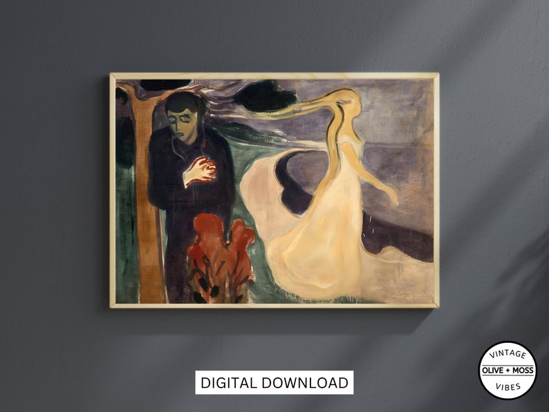 Edvard Munch Print Separation Vintage Oil Painting College - Etsy