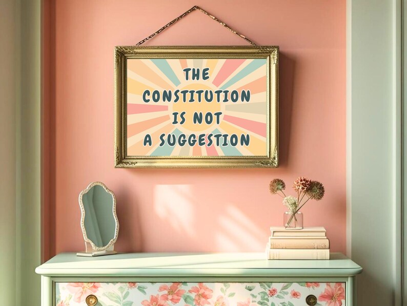 Constitution Protest Sign, Anti Trump Printable Poster, Political ...