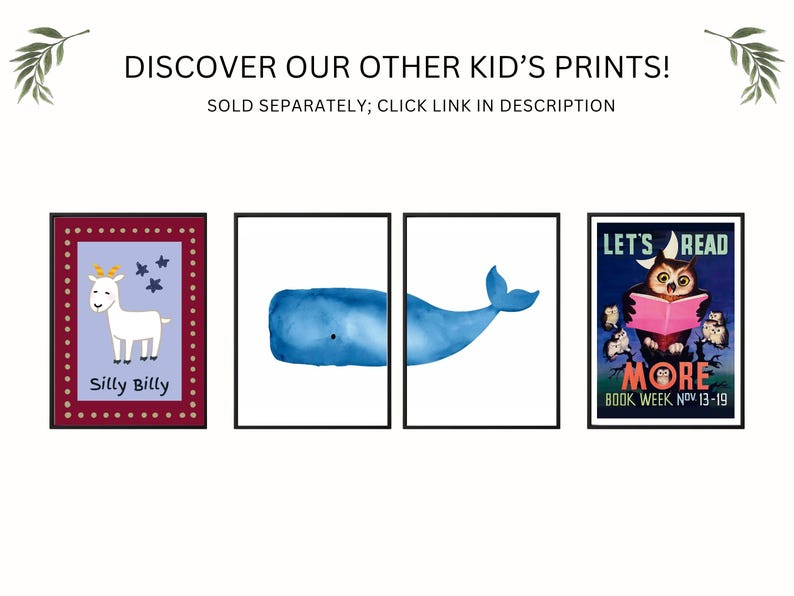 Silly Billy Print, Whimsical Boys Nursery Art, Cute Goat Poster ...