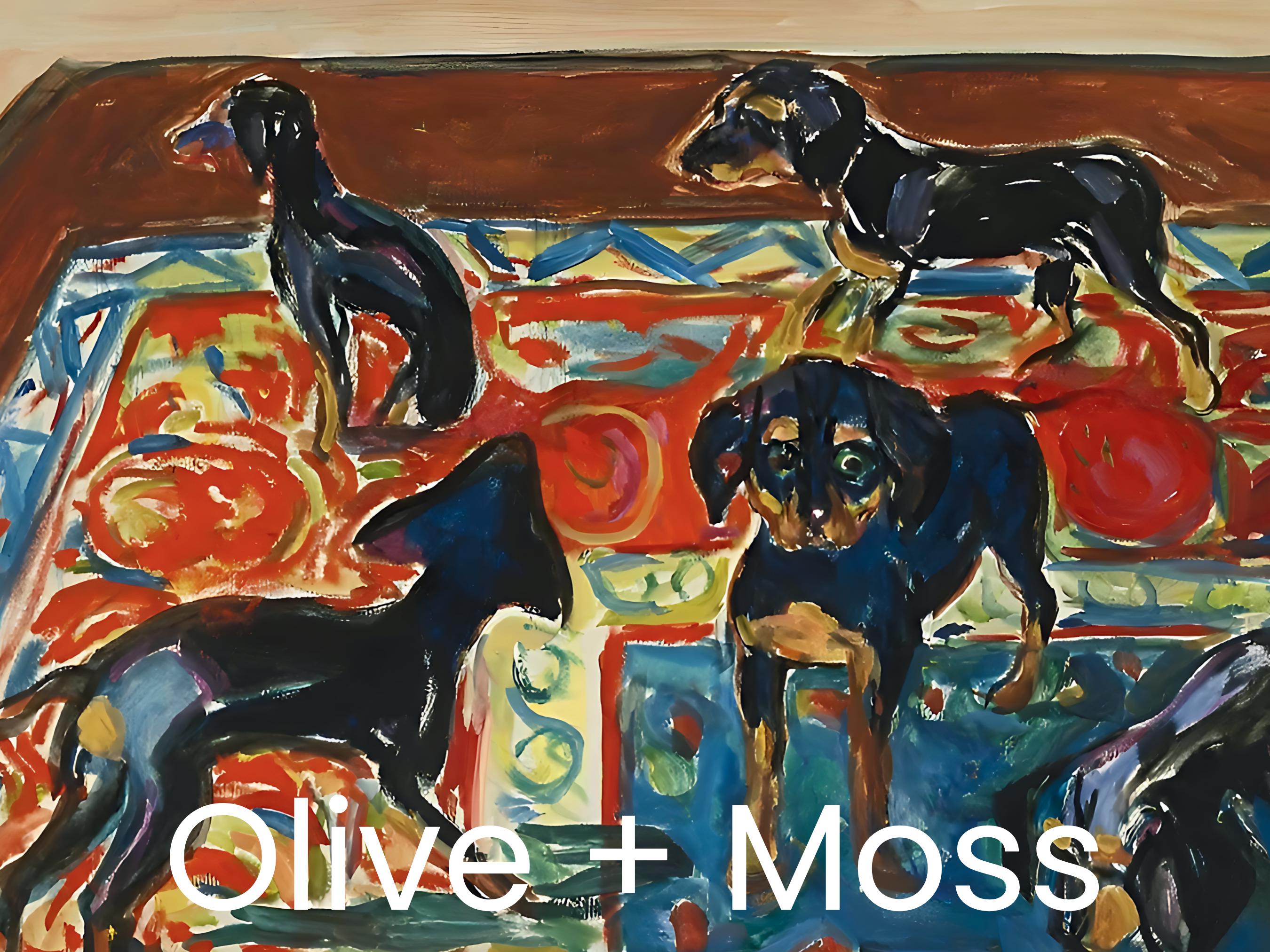 Edvard Munch Digital Print Five Puppies, Vintage Dog Painting, Colorful ...