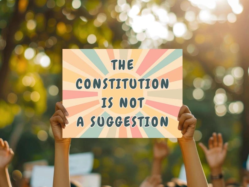 Constitution Protest Sign, Anti Trump Printable Poster, Political ...