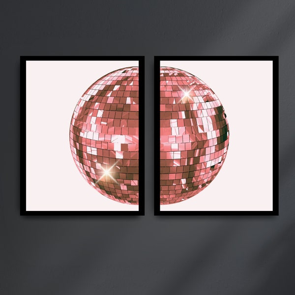 Disco Ball Split Posters - Etsy
