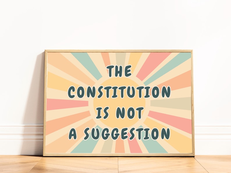 Constitution Protest Sign, Anti Trump Printable Poster, Political ...
