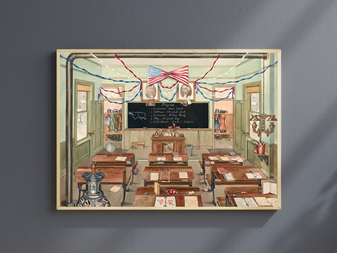Vintage Classroom Poster Victorian Art Print School Printable Teachers ...