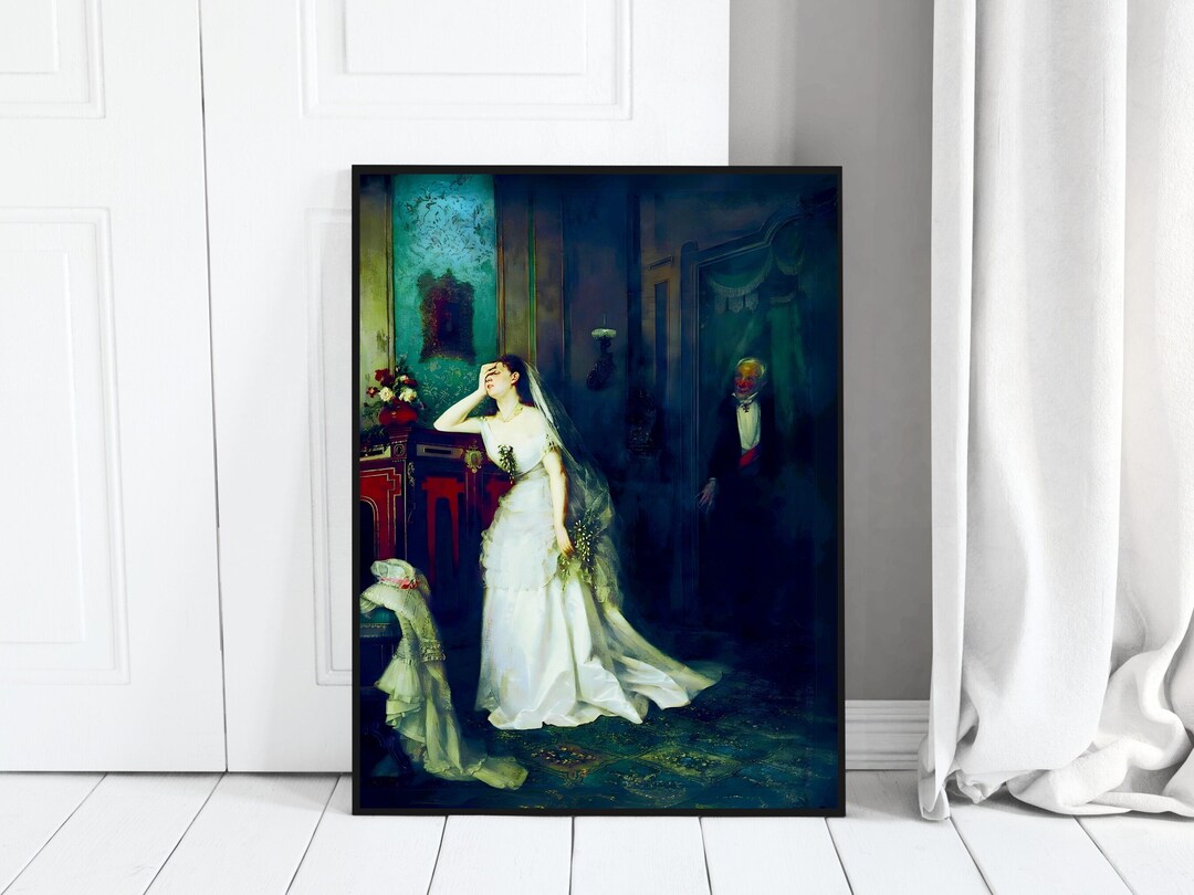 The Reluctant Bride Moody Art Print Elegant Victorian Portrait Female ...