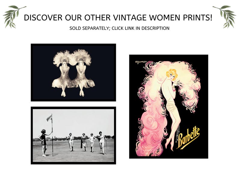 Vintage Showgirl Digital Print, French Burlesque Poster, 1920s Paris ...