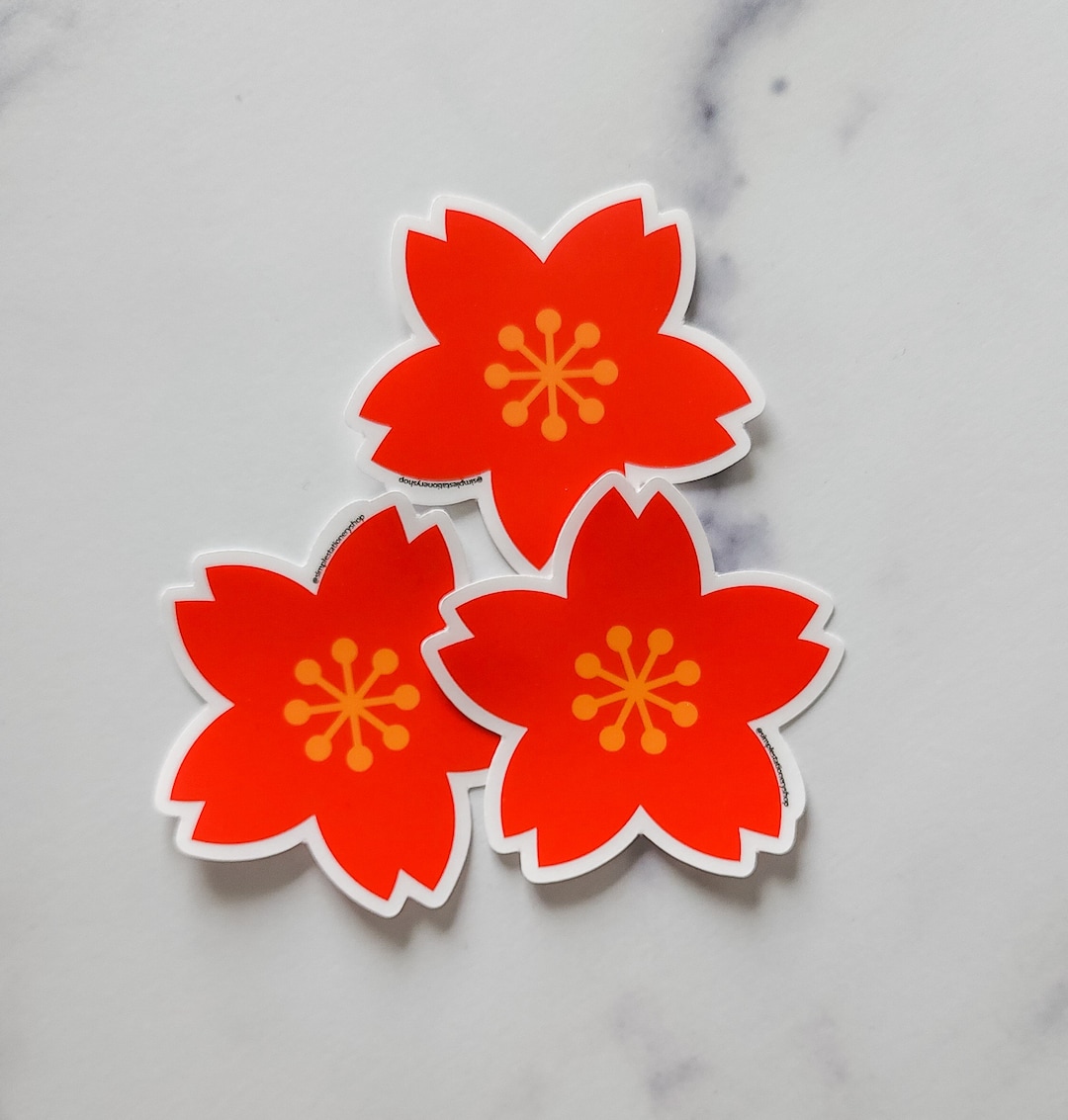 Cherry Blossom Sticker - Etsy