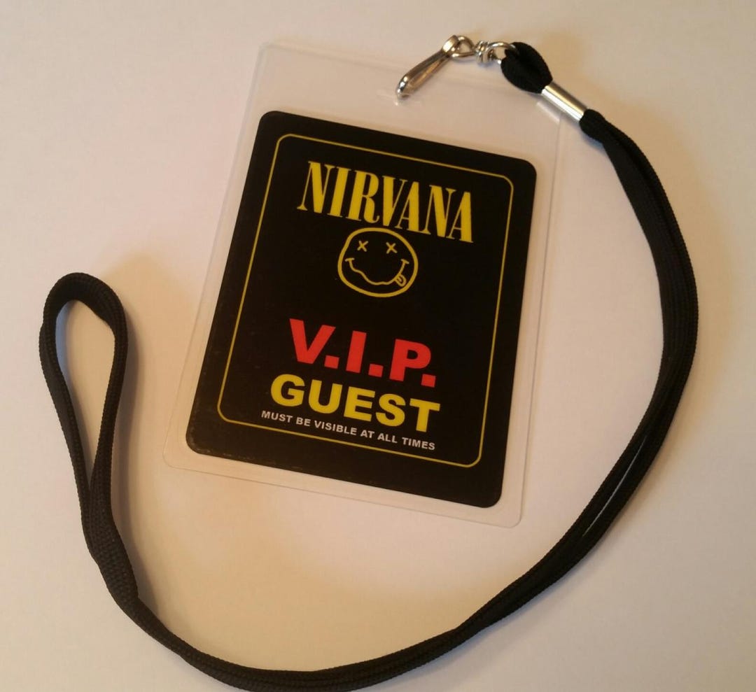 Nirvana Backstage Pass 2-sided With Signatures! Stage Commemorative ...