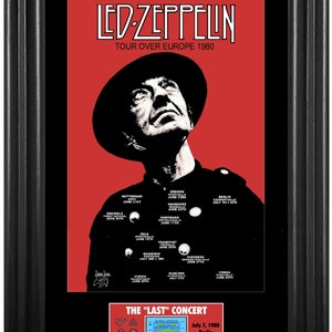 Led Zeppelin Last Concert Poster + Ticket 1980 Berlin Last Plant, Page ...