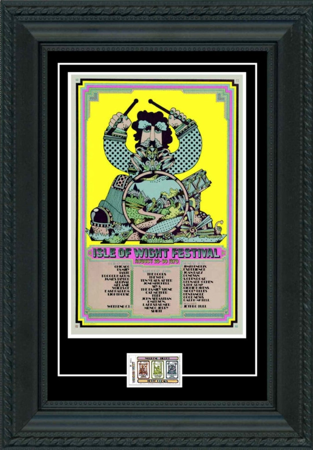 Isle of Wight 1970 Concert Poster & Ticket Ready to Frame! Historic ...