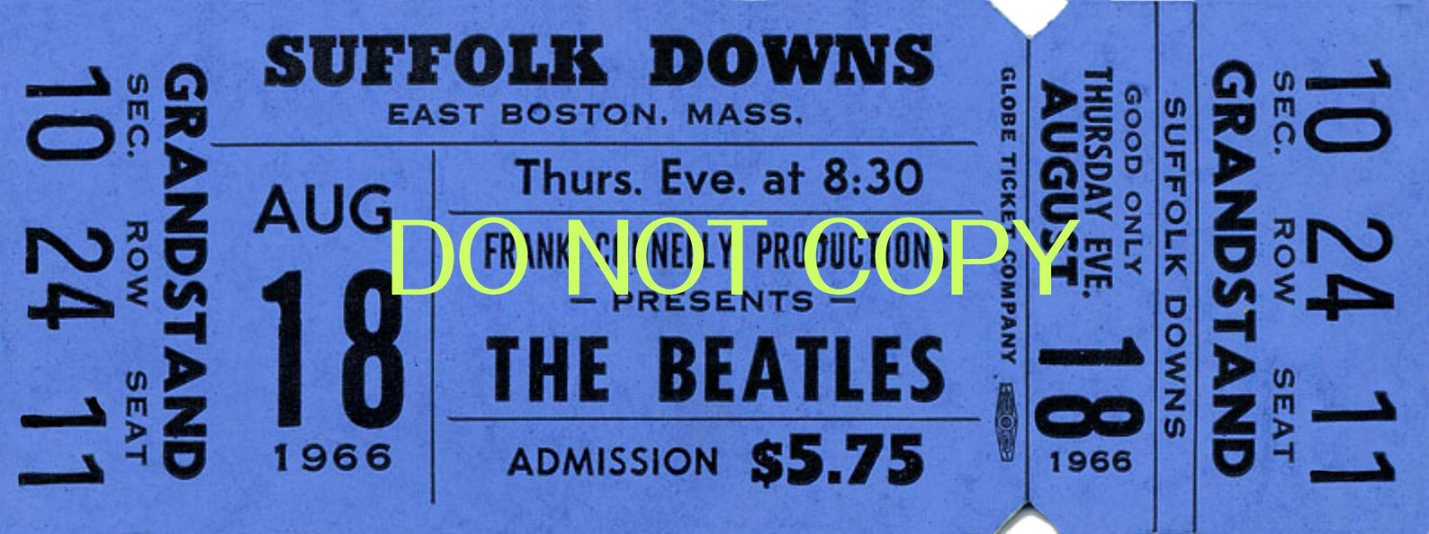 Beatles 1966 Boston Concert Poster + Ticket. Ready to Frame! Music ...