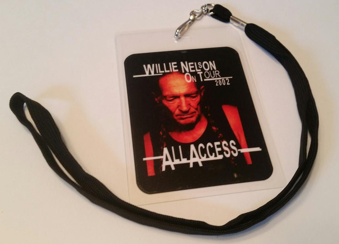 Willie Nelson 2002 Backstage Pass 2-sided With Signatures! Stage ...