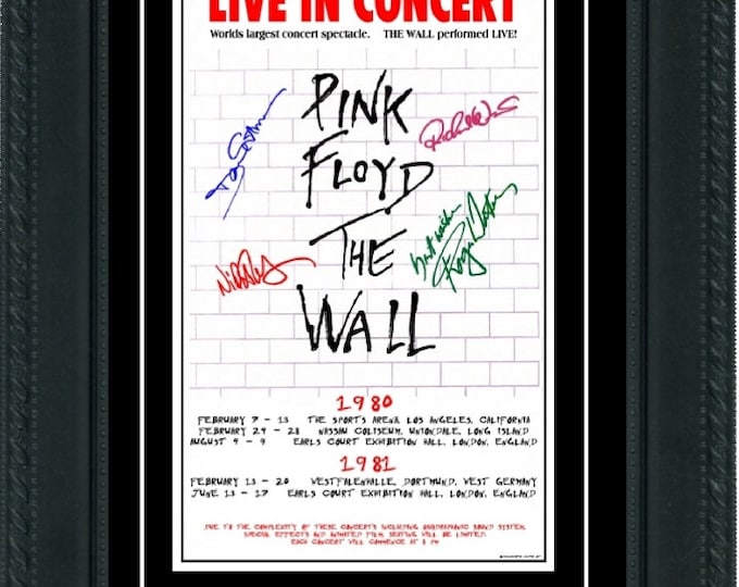 Pink Floyd 1980 Concert Poster & Ticket the Wall Ready to Frame ...