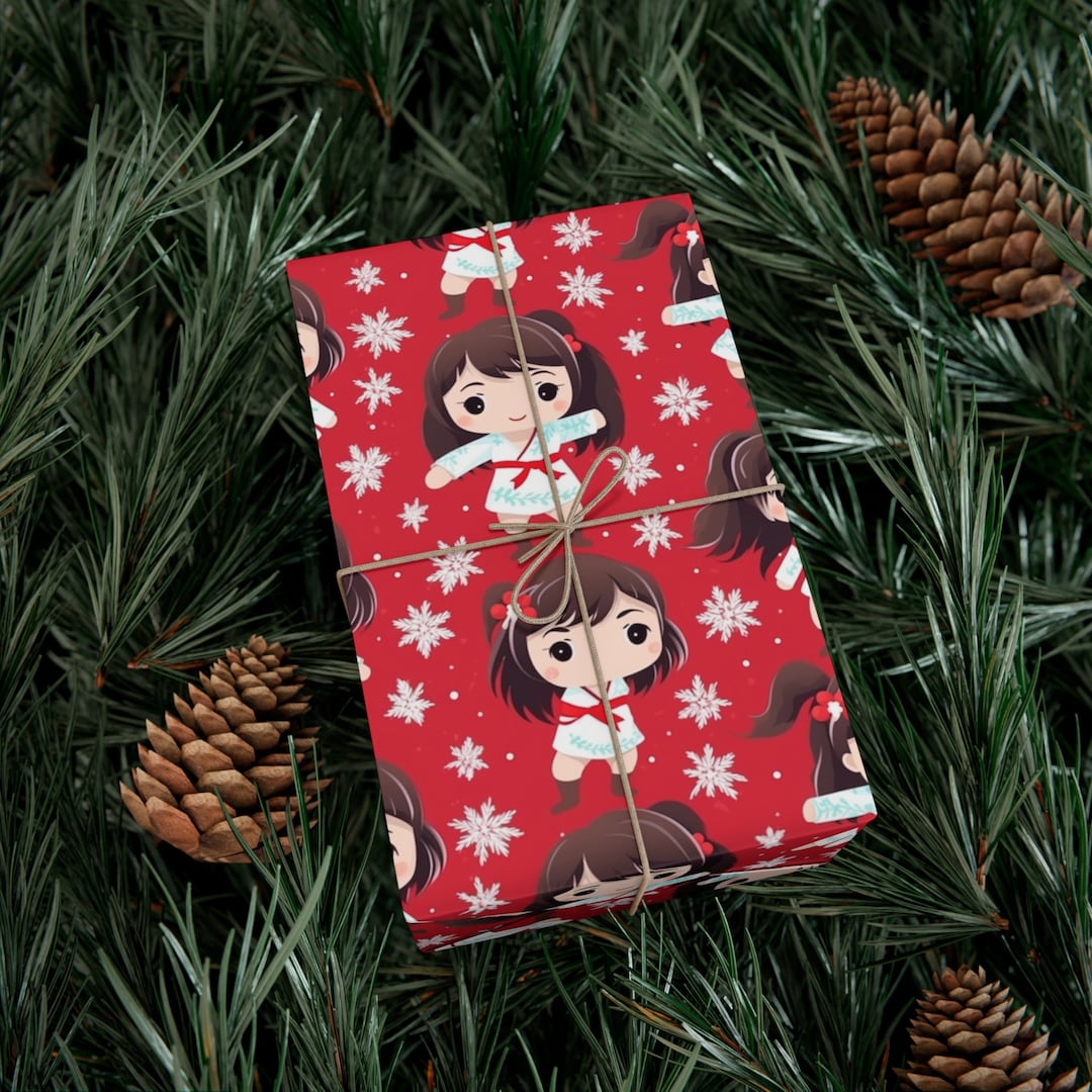 Festive Girl Fighter Christmas Gift Wrap Jiu-jitsu Judo - Etsy