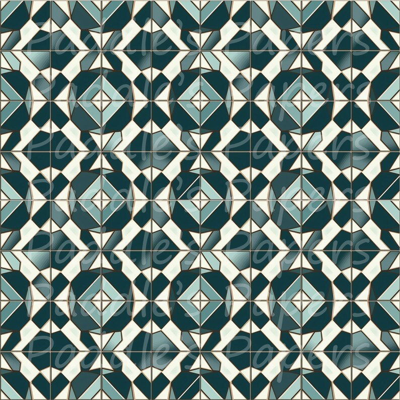 Italian Tiles Seamless Patterns Geometric and Floral Digital Paper Pack ...