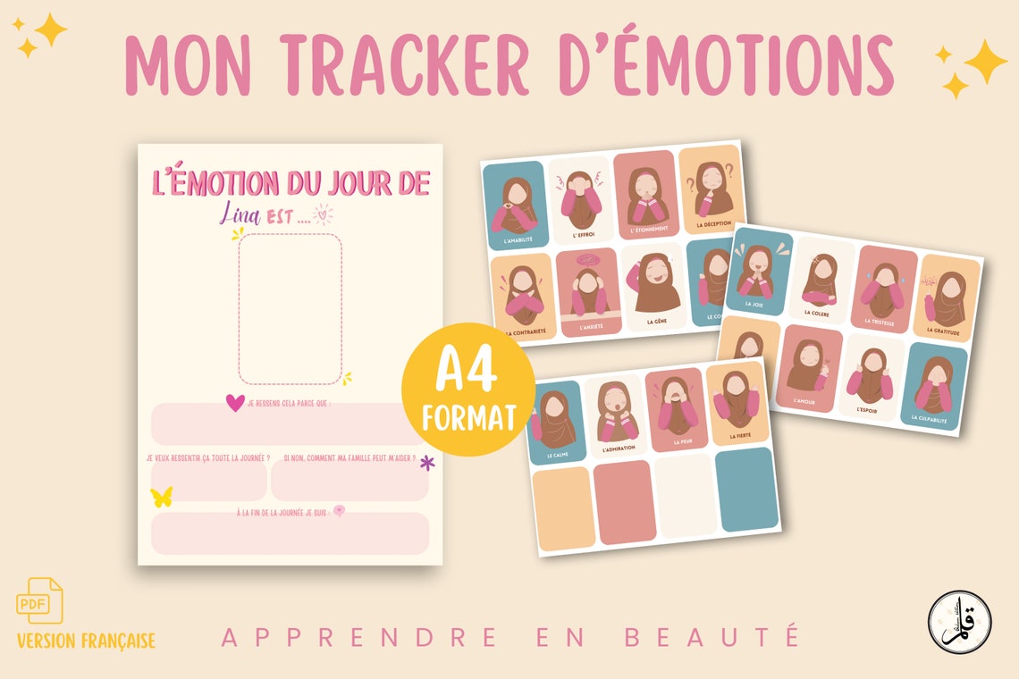 Tableau des Émotions pour Enfant | Fiche des émotions personnalisée ...