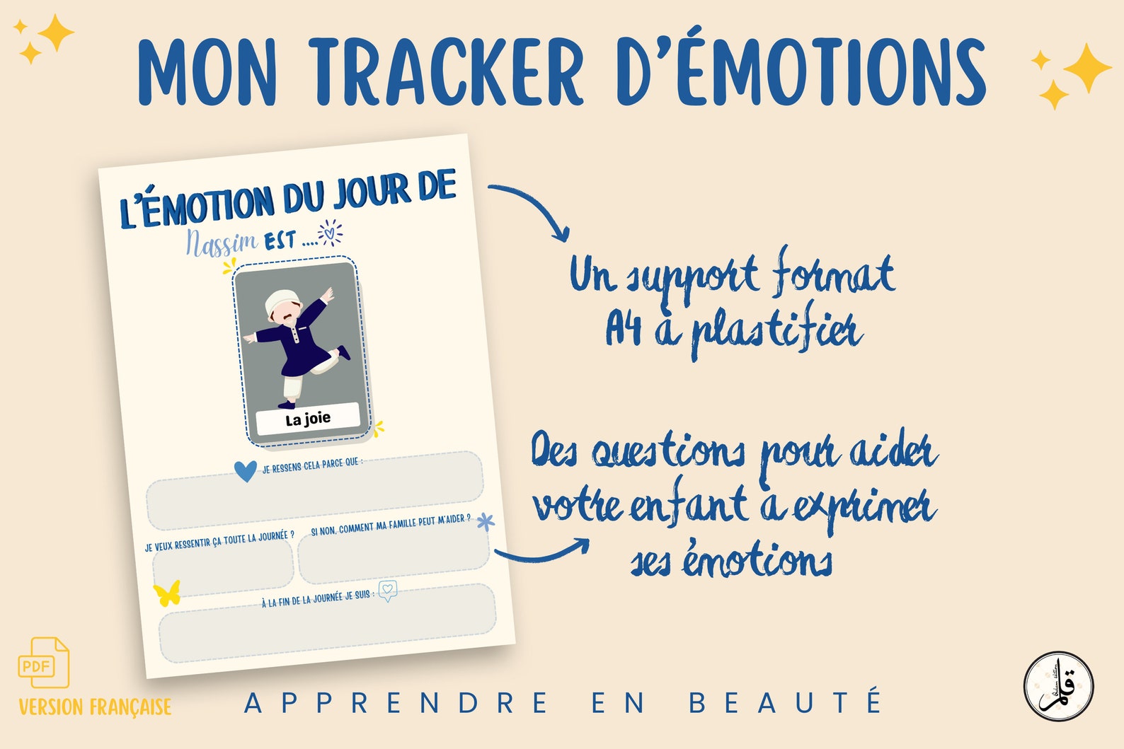 Tableau des Émotions pour Enfant | Fiche des émotions personnalisée ...