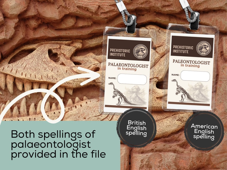 Palaeontologist ID Tag - Dinosaur Dig and Palaeontologist Costume Dress ...