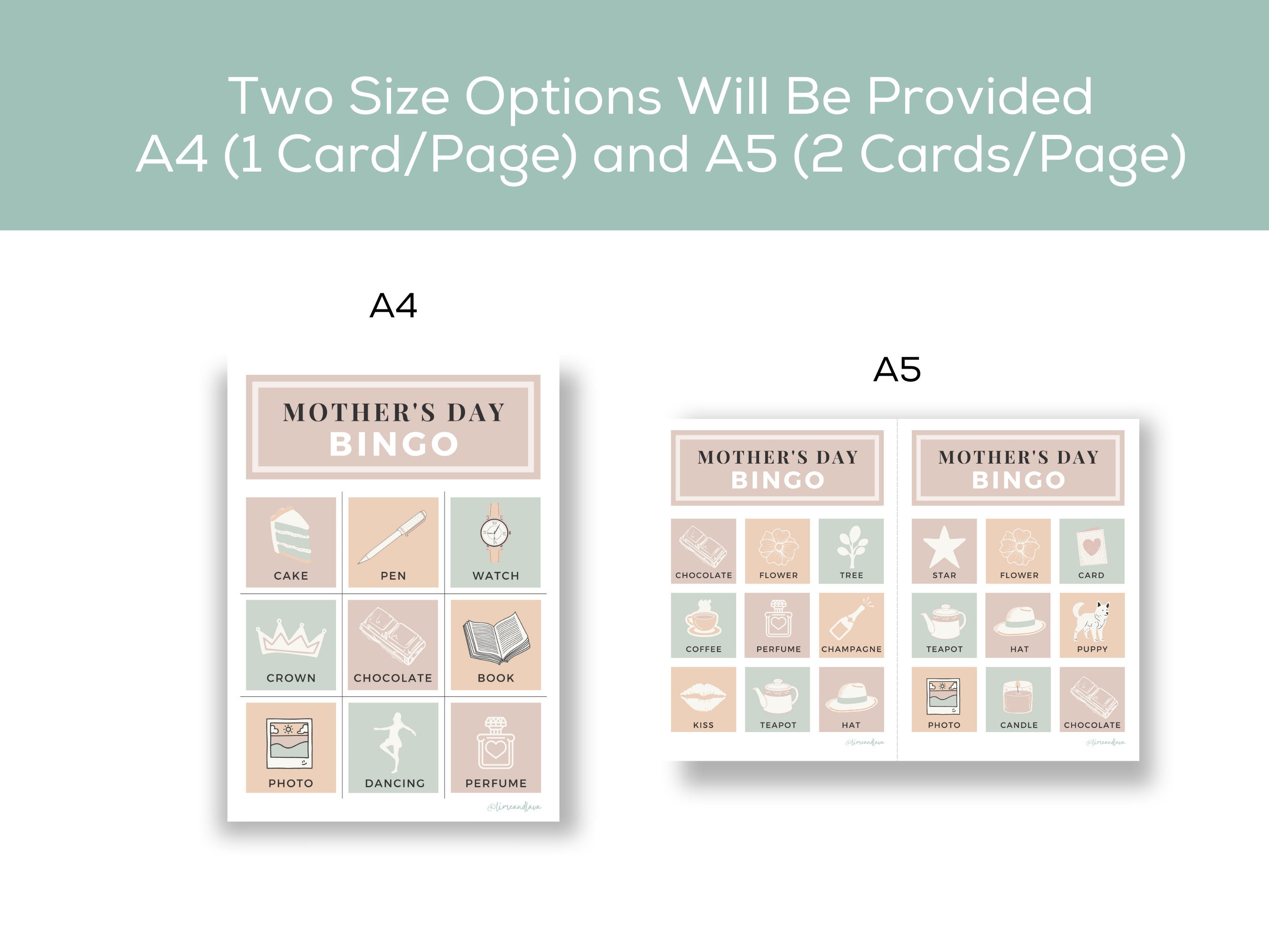 Printable Mother's Day Bingo Game - Etsy