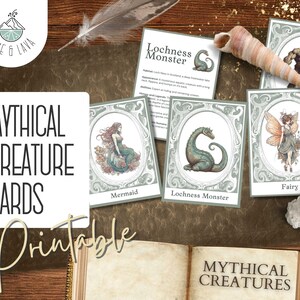 Mythical Creature Fact Cards Set of 20 Printable Educational - Etsy ...