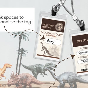 Palaeontologist ID Tag - Dinosaur Dig and Palaeontologist Costume Dress ...