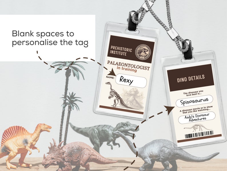 Palaeontologist ID Tag - Dinosaur Dig and Palaeontologist Costume Dress ...