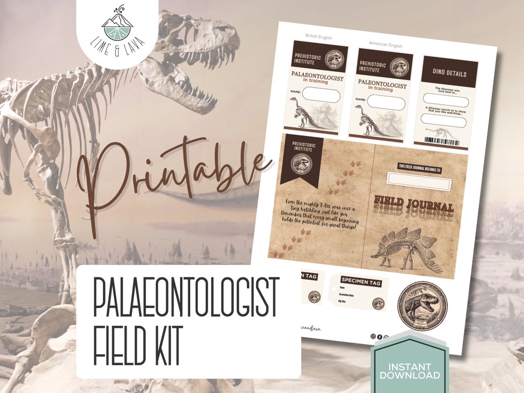 Paleontologist Dress up Printables - Palaeontologist ID Card, Dino ...