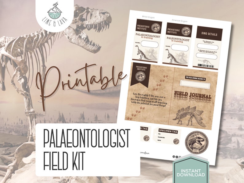 Paleontologist Dress up Printables - Palaeontologist ID Card, Dino ...