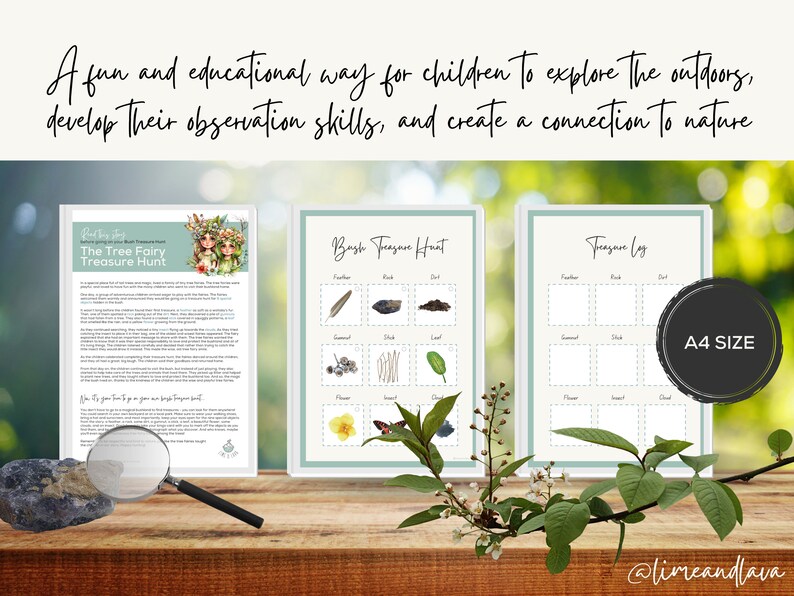 Bush Treasure Hunt Kit - Nature Scavenger Hunt for Kids - Etsy Australia
